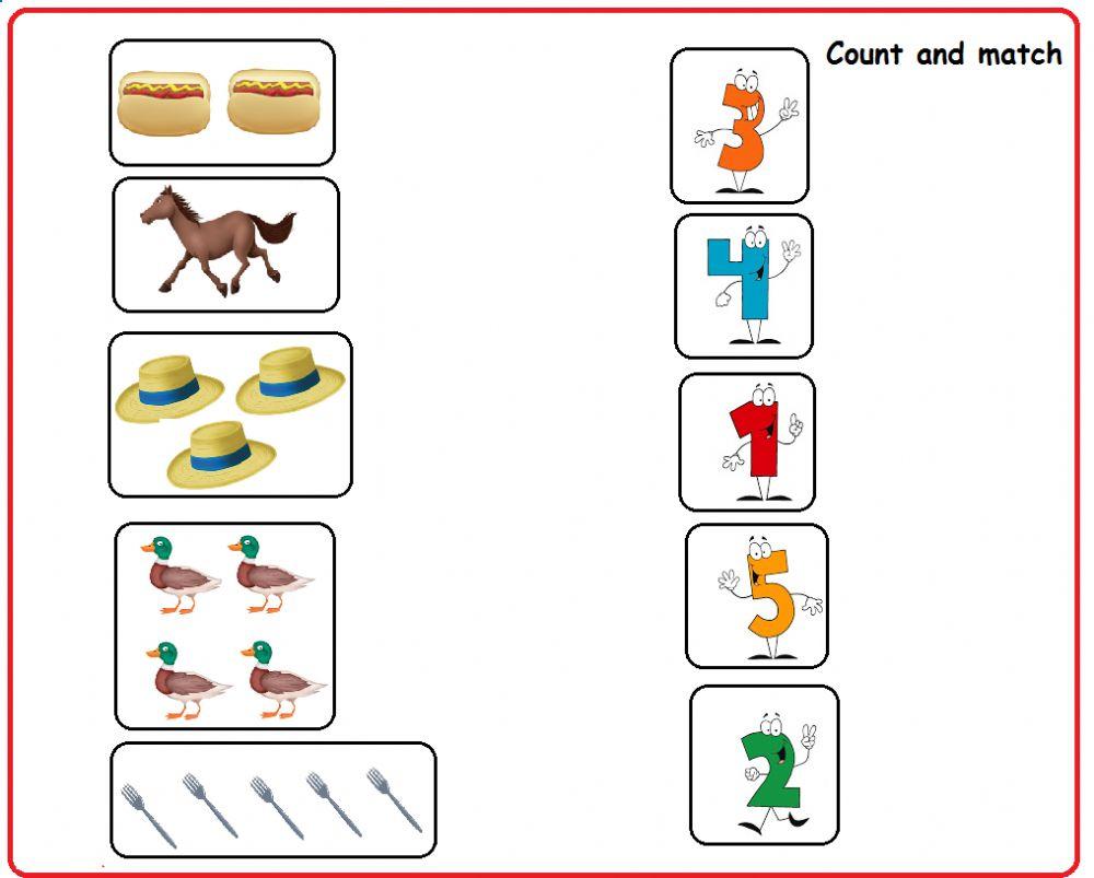 Numbers:1-5 | Free Interactive Worksheets | 406998