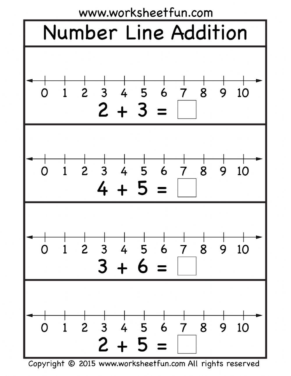 Number Line Addition Worksheet 1 Online Exercise For | Live Worksheets