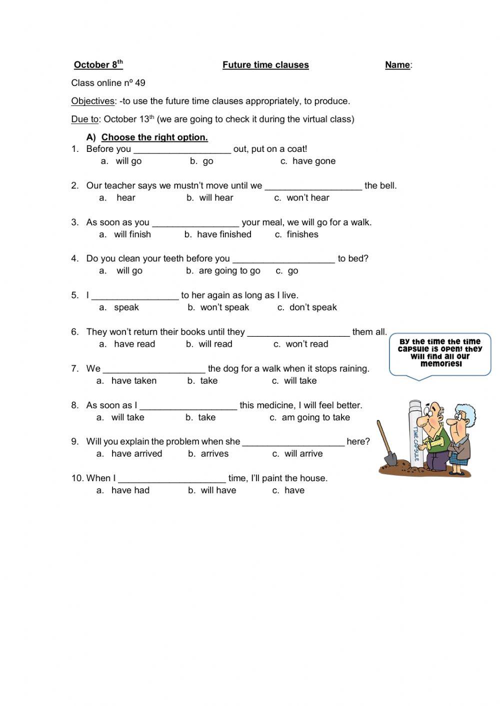 Future time clauses 6115945 | mariaanasosa | Live