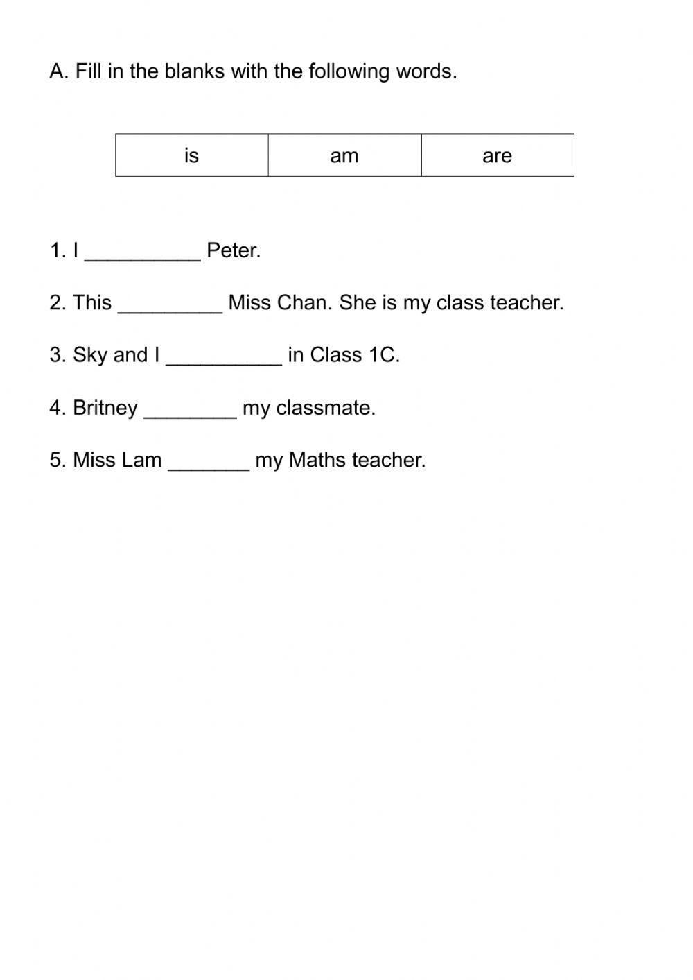 Verb online activity for Grade 1 | Live Worksheets