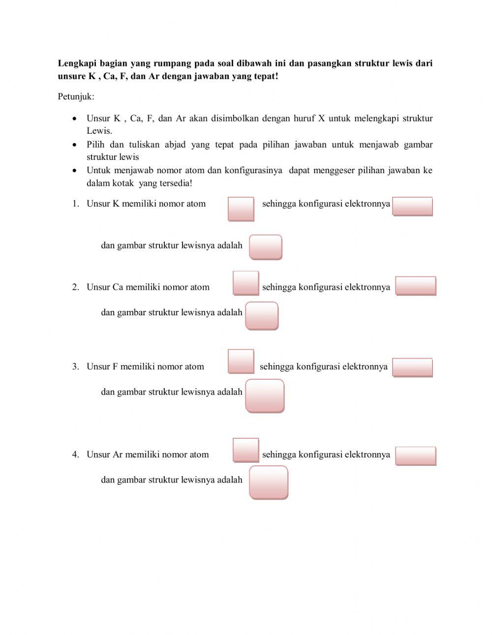 Latihan Soal 407485 | modulkimia | Live Worksheets