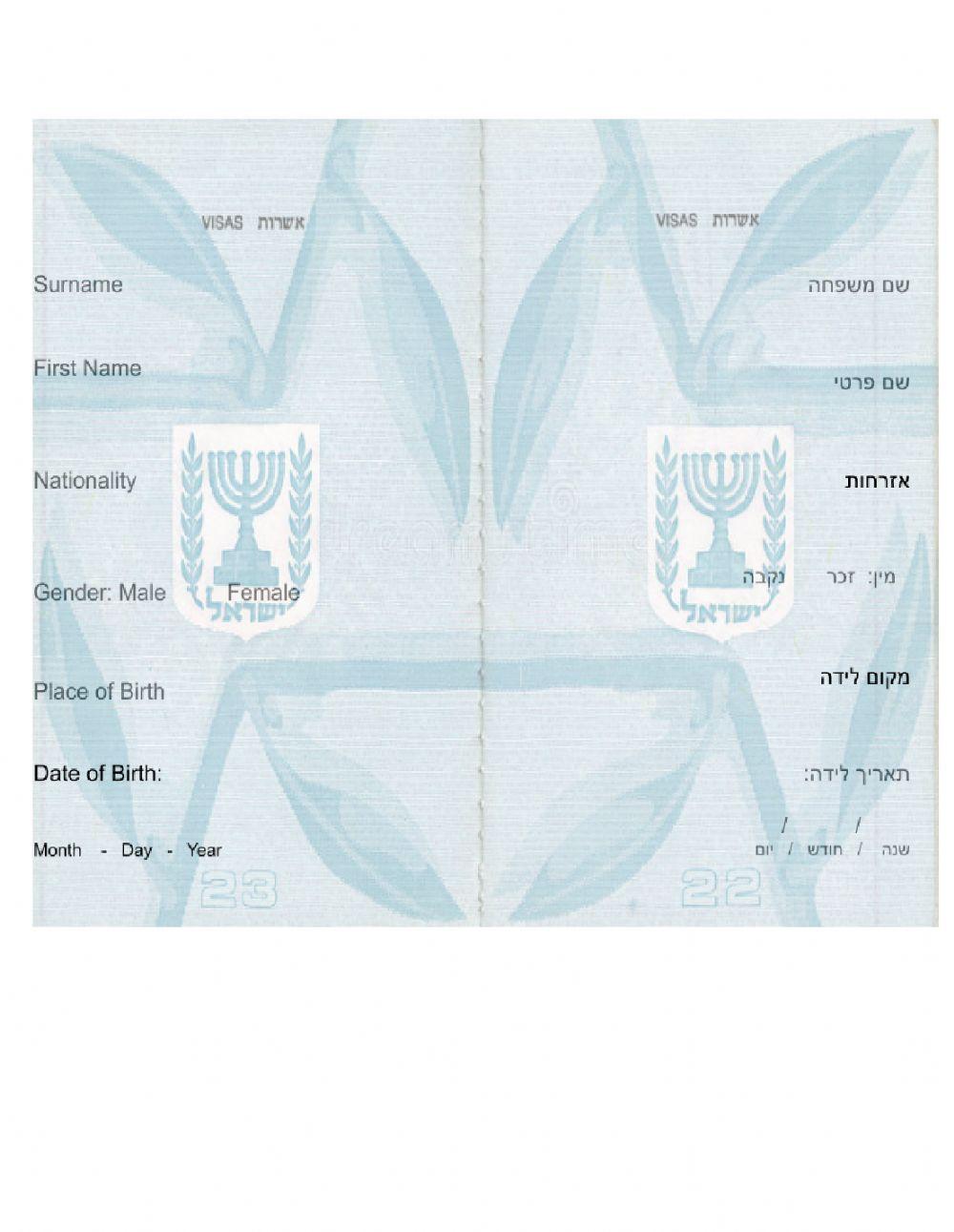 Passport Activity worksheet | Live Worksheets