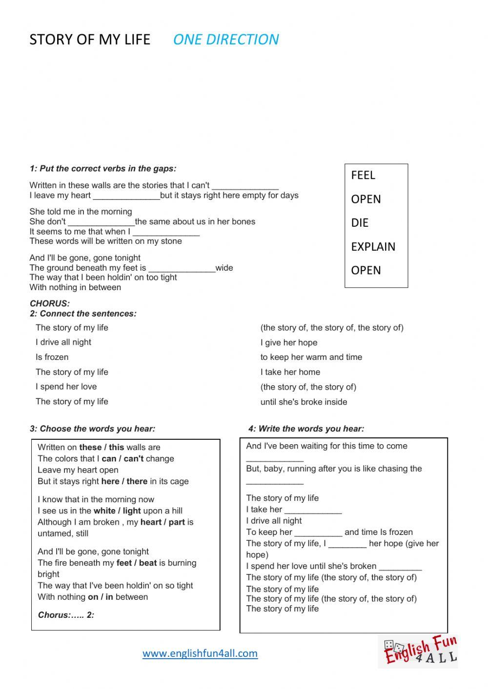 one direction sentences