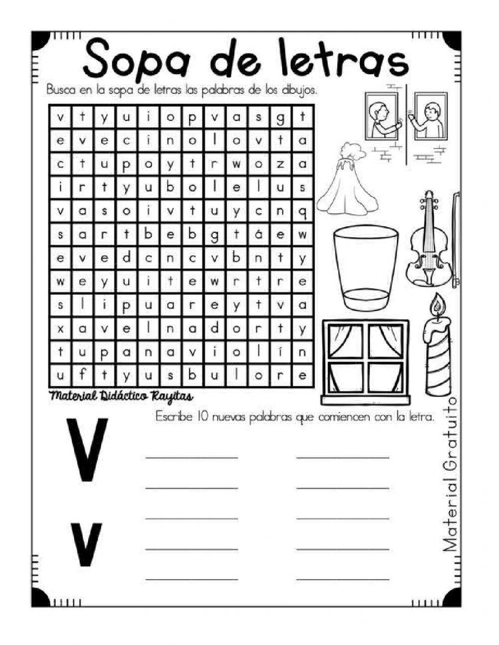 Va ve vi vo vu | Free Interactive Worksheets | 408506