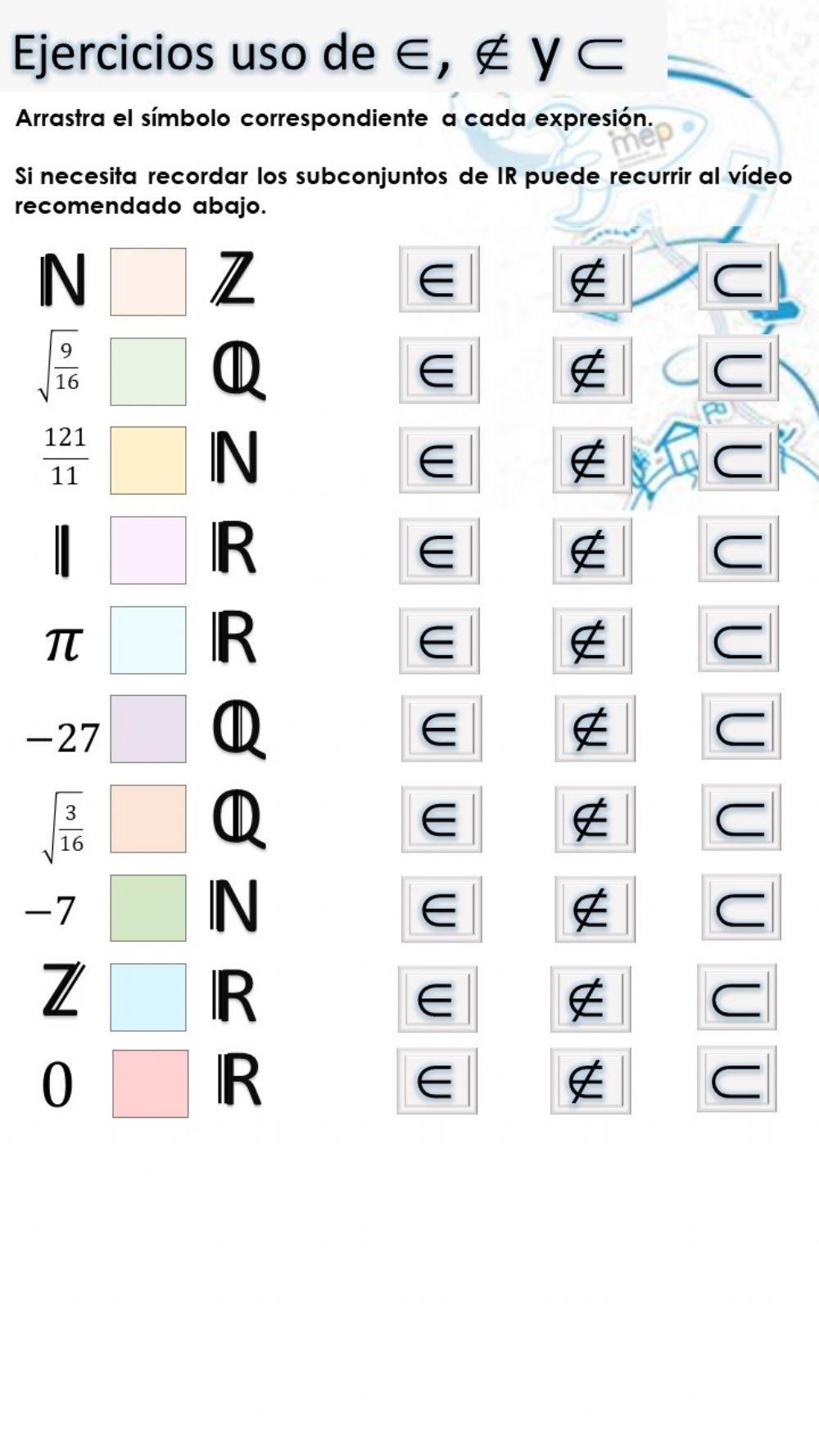 Uso de símbolos de pertenencia y de subconjunto 409382