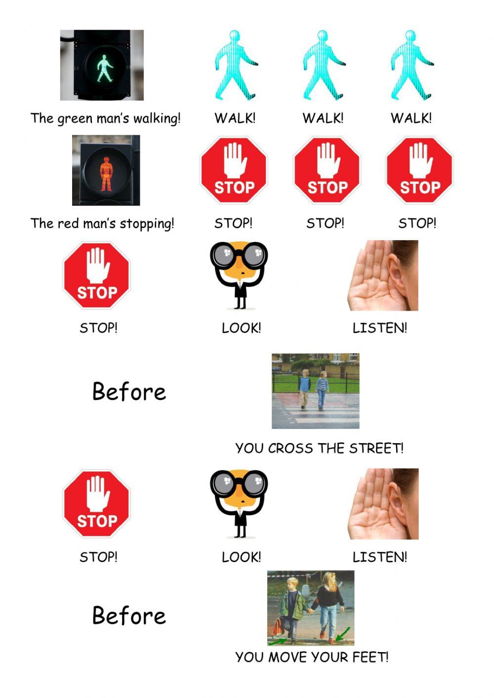 Kid'sBox 1. Road safety chant worksheet | Live Worksheets