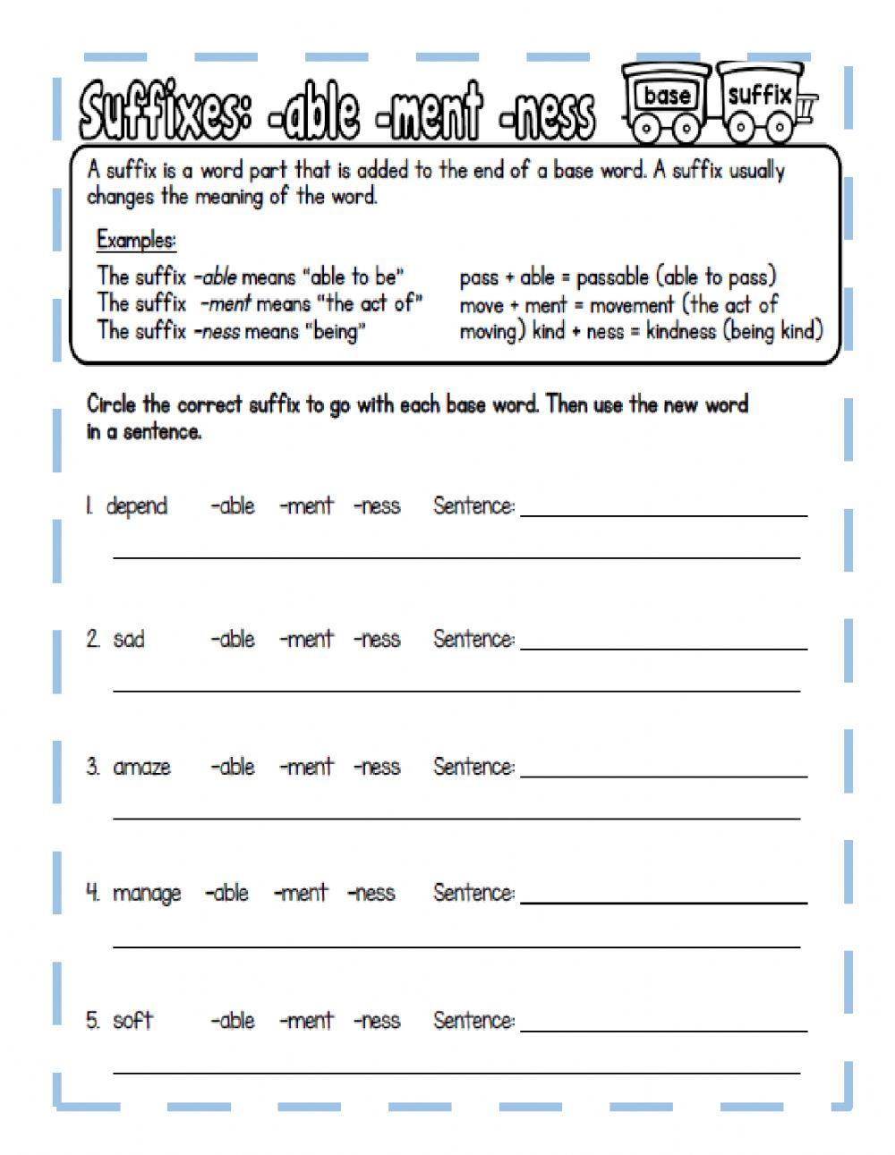 6121105 | Suffix | giese2431 | LiveWorksheets