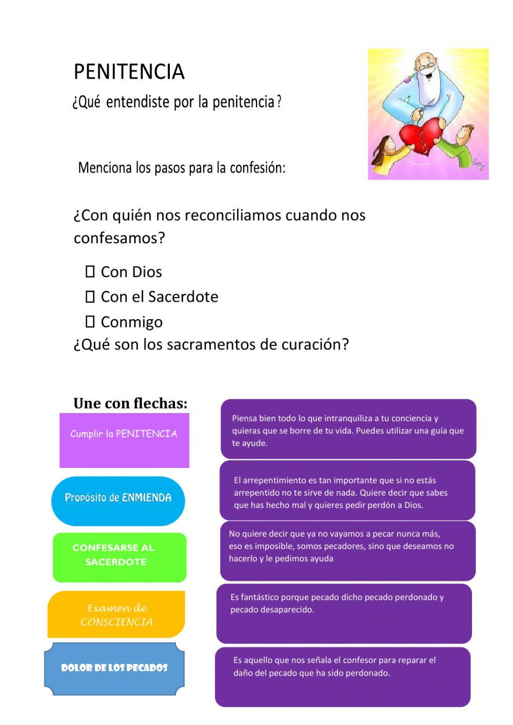 Penitencia worksheet | Live Worksheets