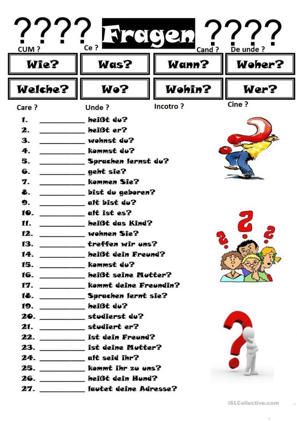 W-Fragen 4377687 | Cam B | Live Worksheets