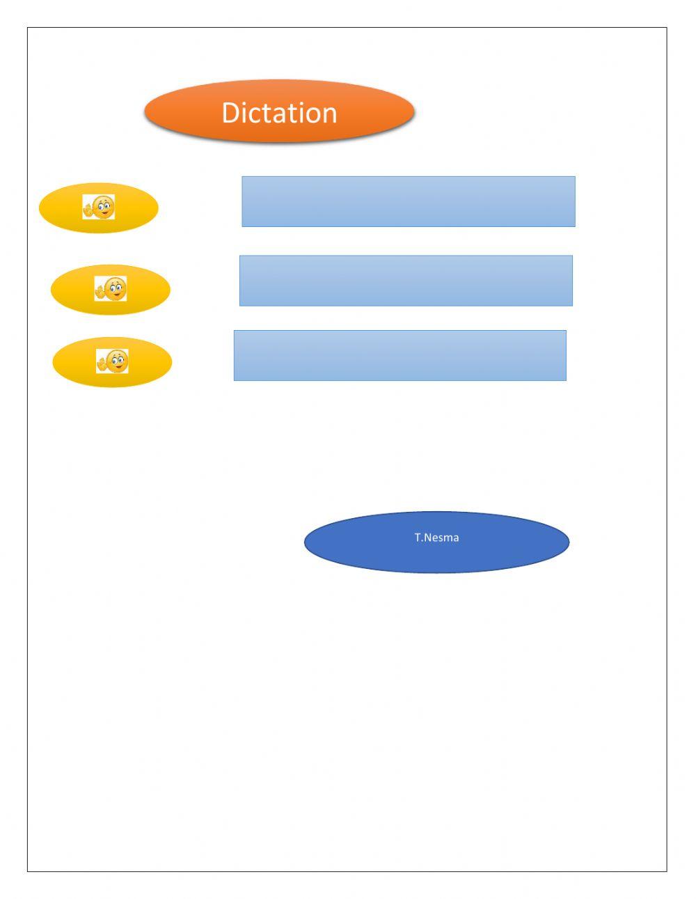 Dictation activity for grade1 | Live Worksheets