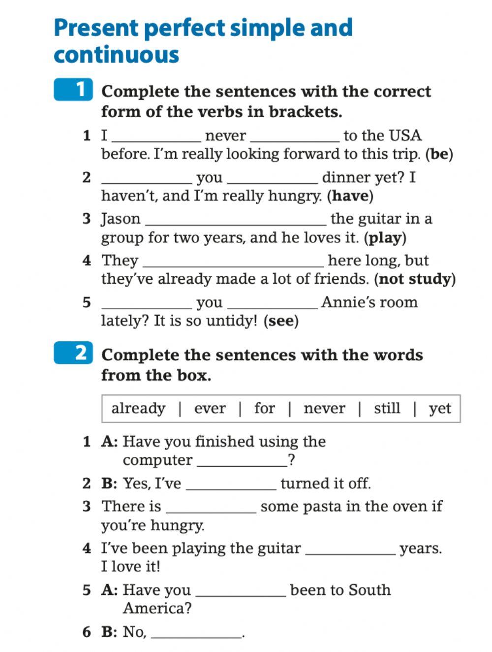 B2 Present Perfect 6191009 | kaagsa | Live Worksheets