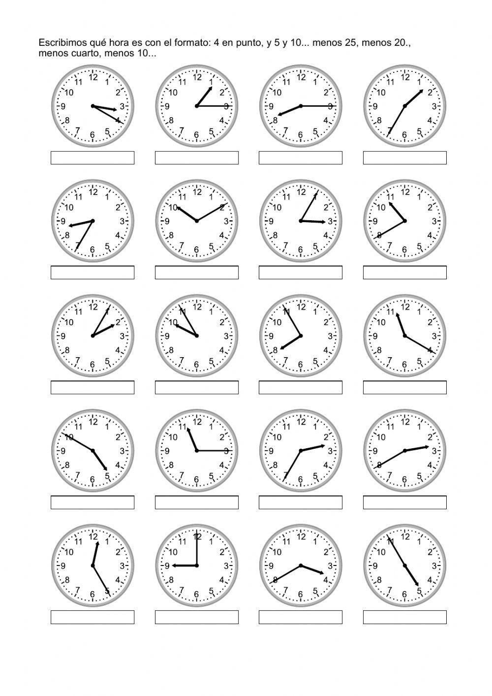 Las Horas Ficha Interactiva Y Puedes Hacer Los Ejercicios , 40% OFF