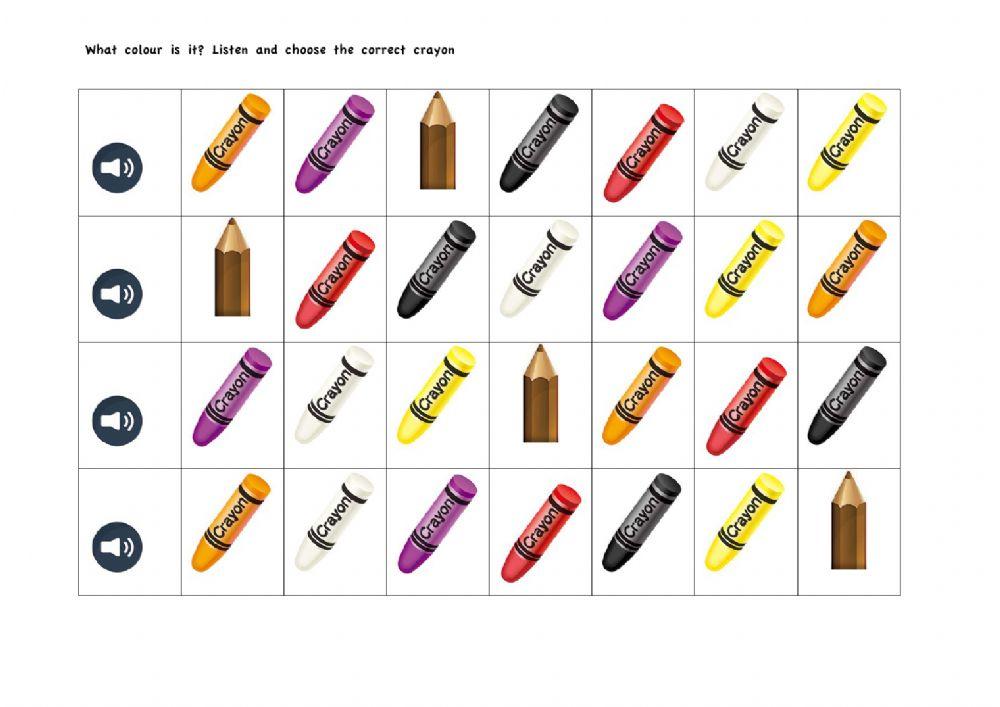 Colours online exercise for kindergarden | Live Worksheets