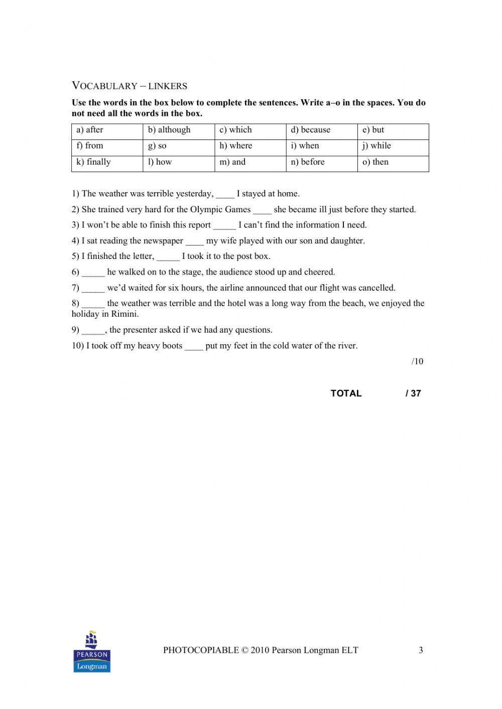 Unit 7 test online exercise for | Live Worksheets