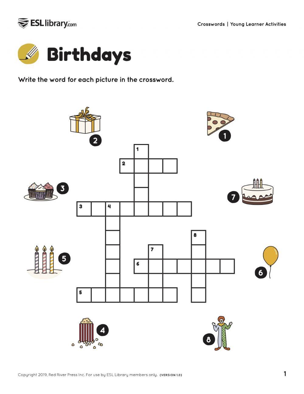 US Birthday Celebrations worksheet | Live Worksheets