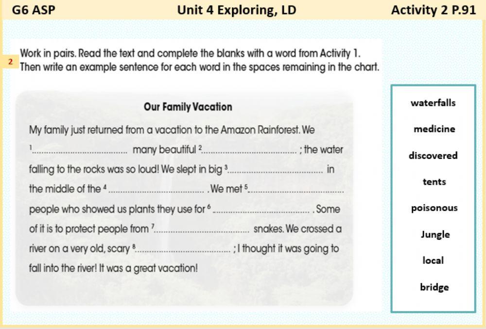 Vocabulary LD 2 worksheet | Live Worksheets