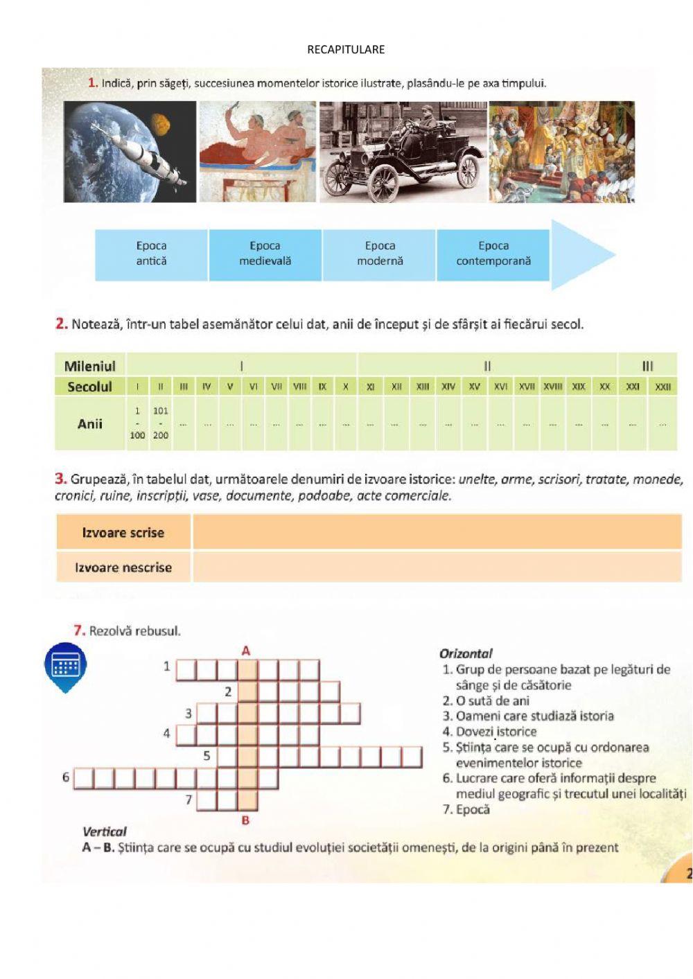 Recapitulare free online worksheet | Live Worksheets