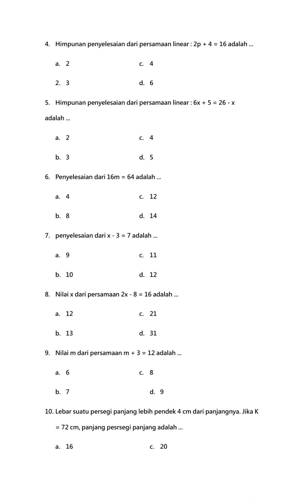 Plsv activity | Live Worksheets