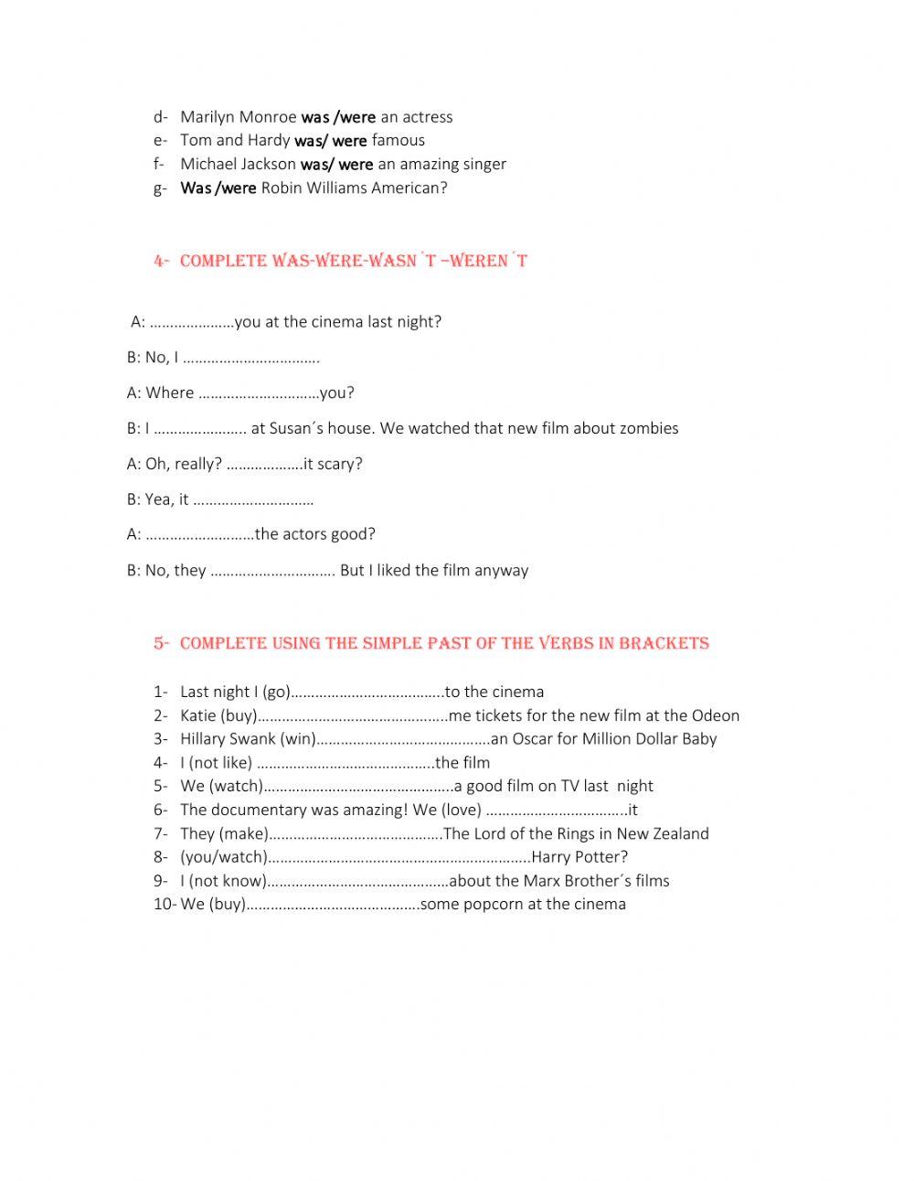 practical work: vocabulary-grammar 6220653 | marielm