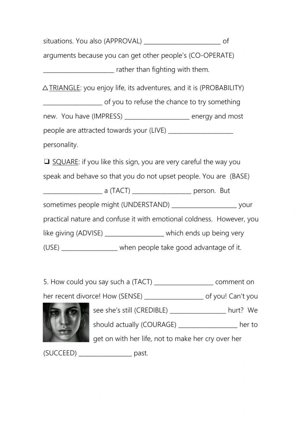 3rd Term ASSESSMENT 4 Word Formation worksheet | Live Worksheets