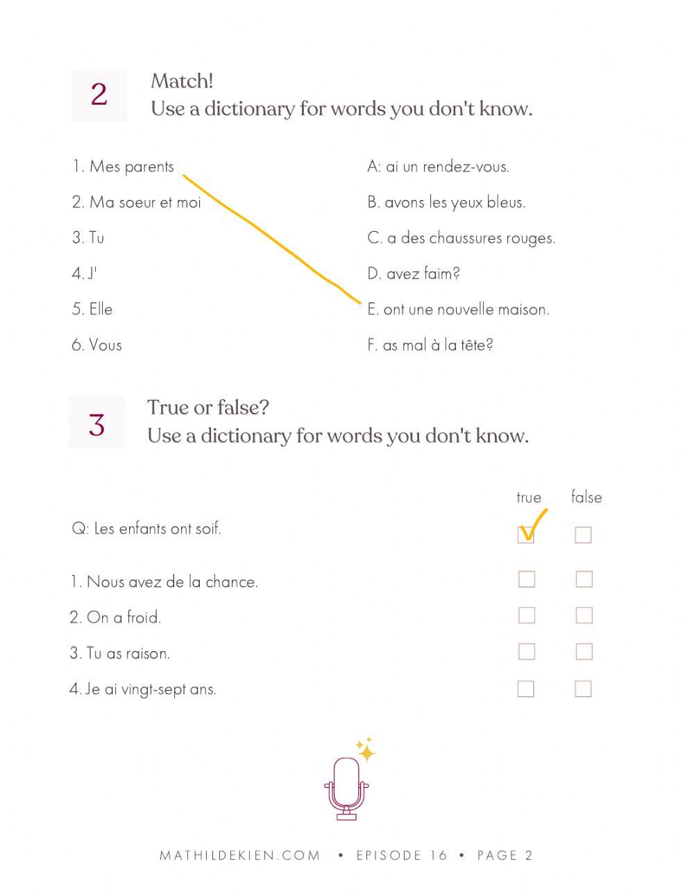 AVOIR Conjugation Exercises online exercise for | Live Worksheets