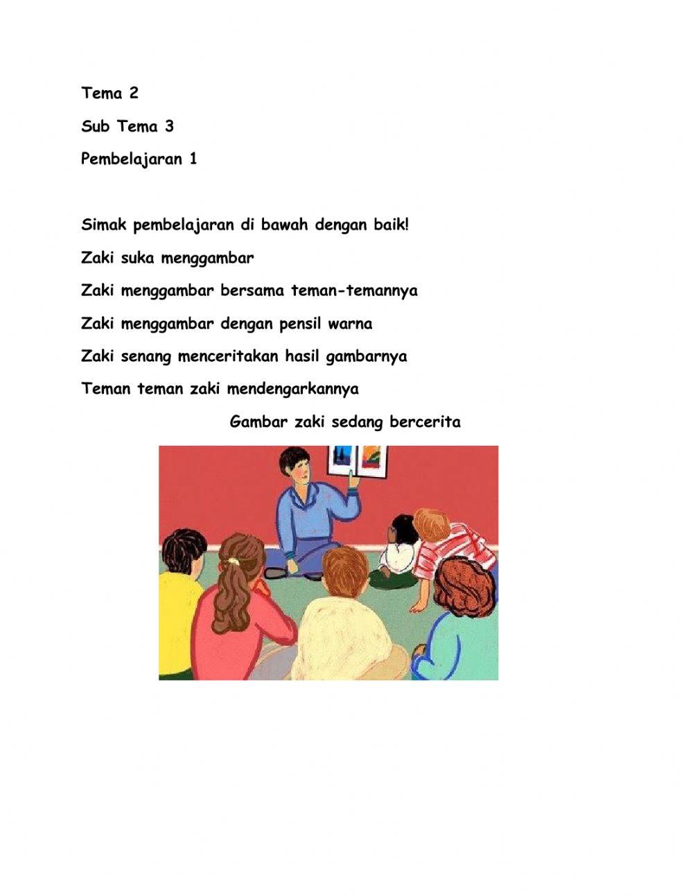 Kegiatan menggambar worksheet | Live Worksheets