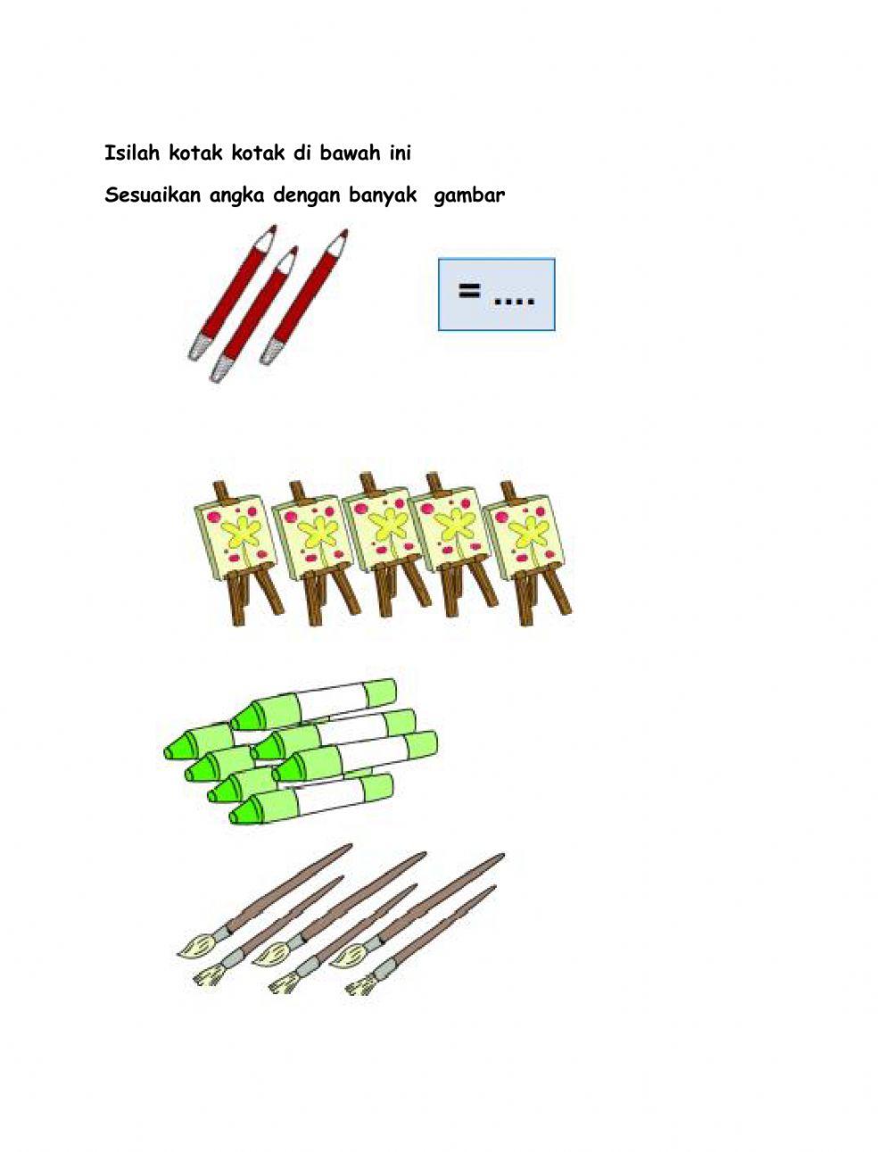 Kegiatan menggambar worksheet | Live Worksheets