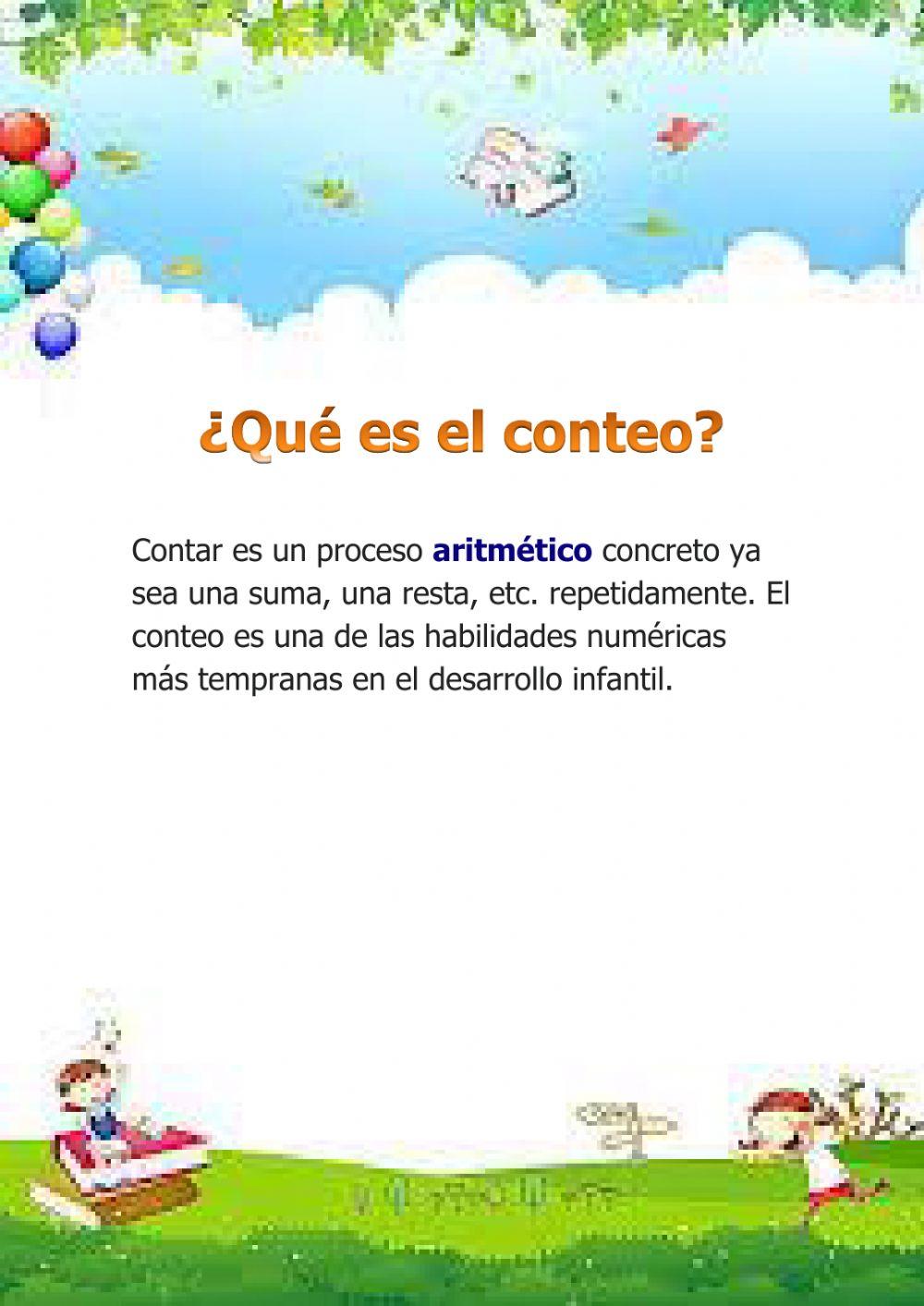 Conteo | Free Interactive Worksheets | 490174