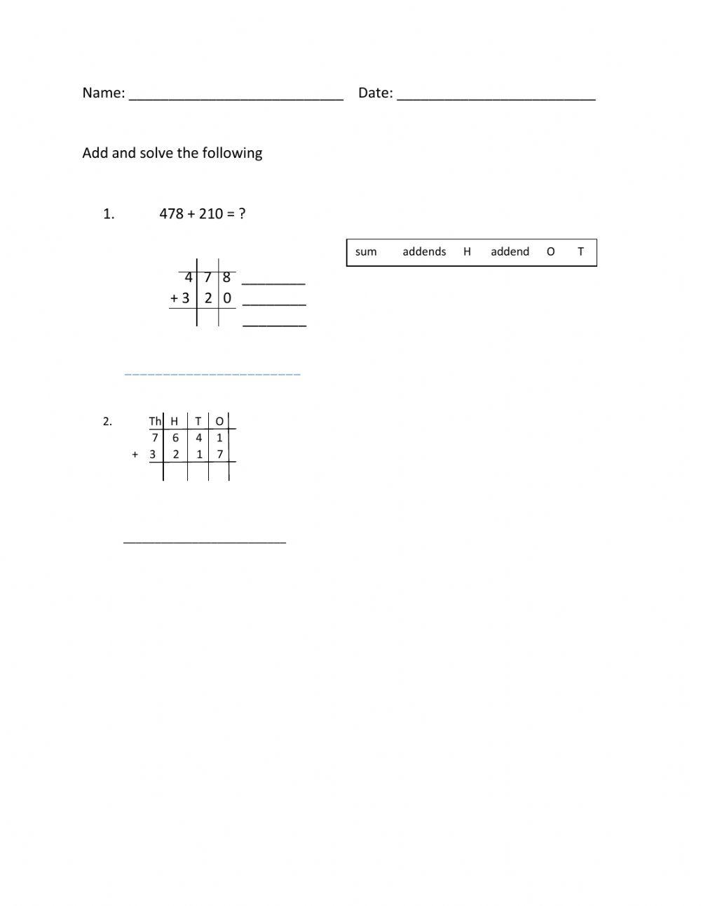 Addition Of Three Digit Numbers Worksheet Live Worksheets addition-of-three-digit-numbers-worksheet-live-worksheets