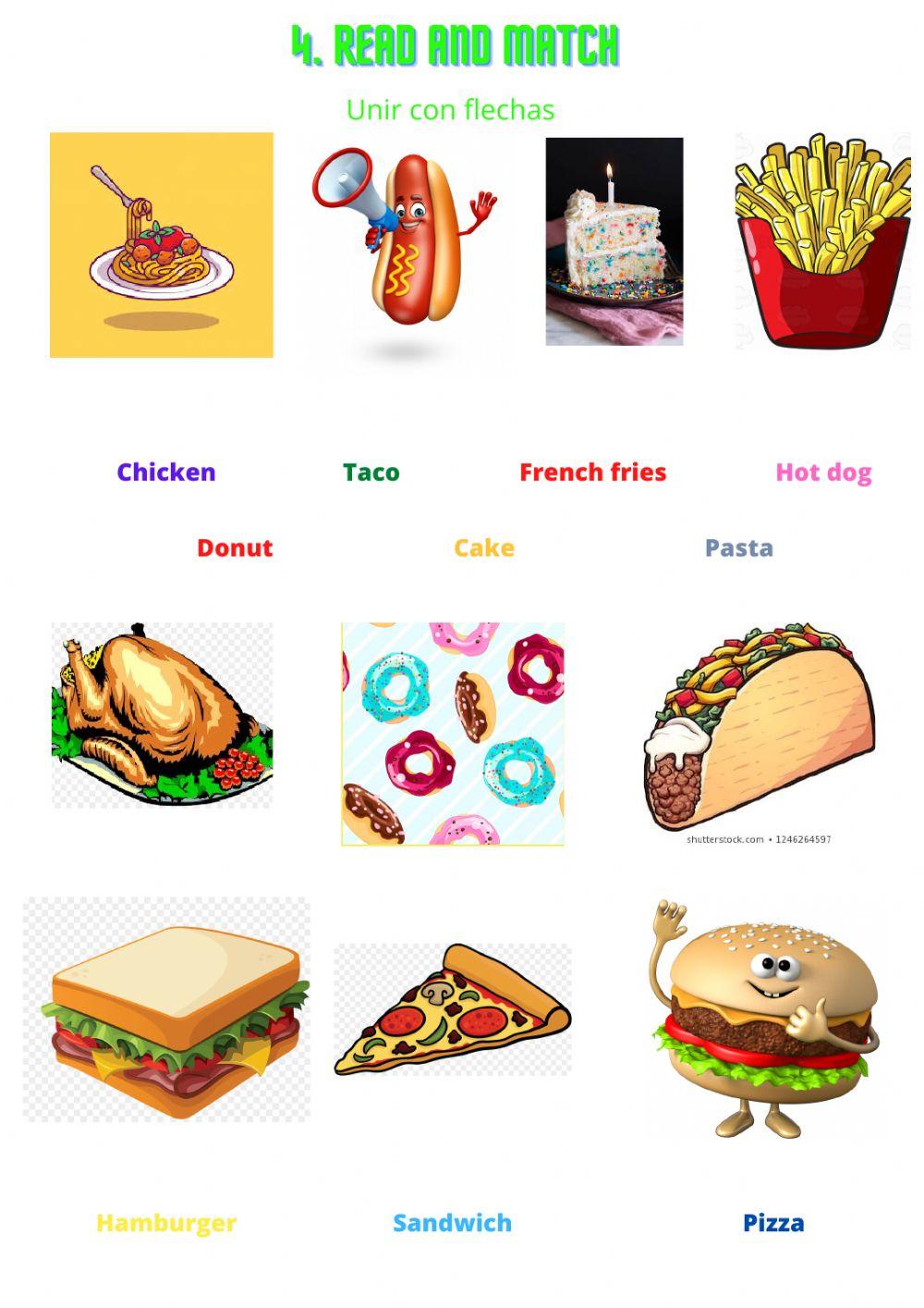 Food adventure activity | Live Worksheets