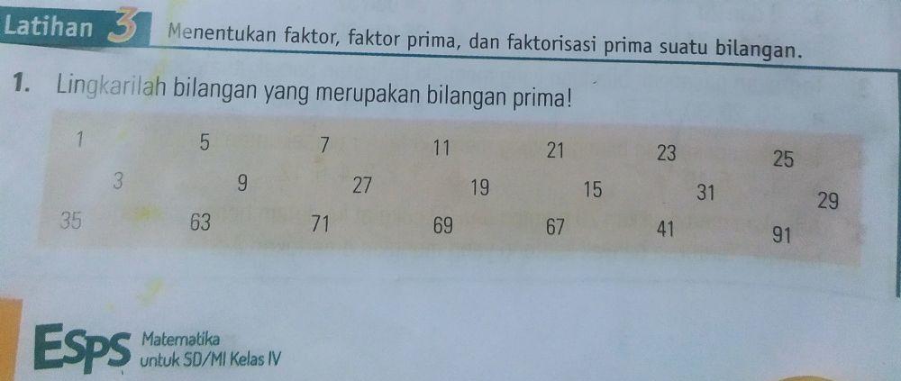 Menemukan bilangan prima worksheet | Live Worksheets