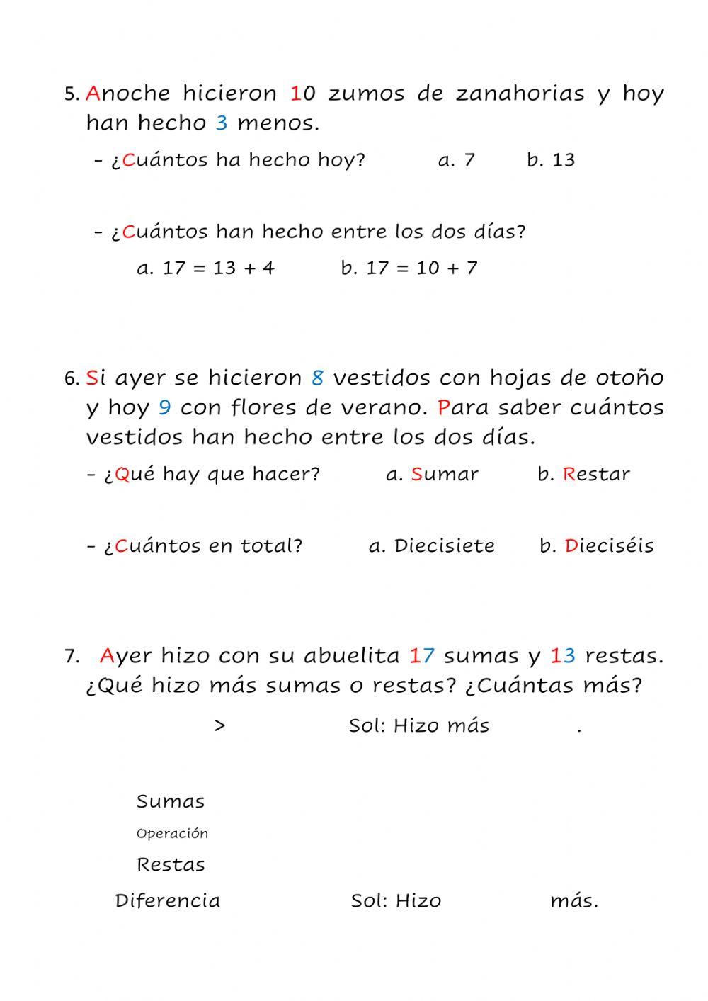 Ejercicios de Pensar worksheet | Live Worksheets