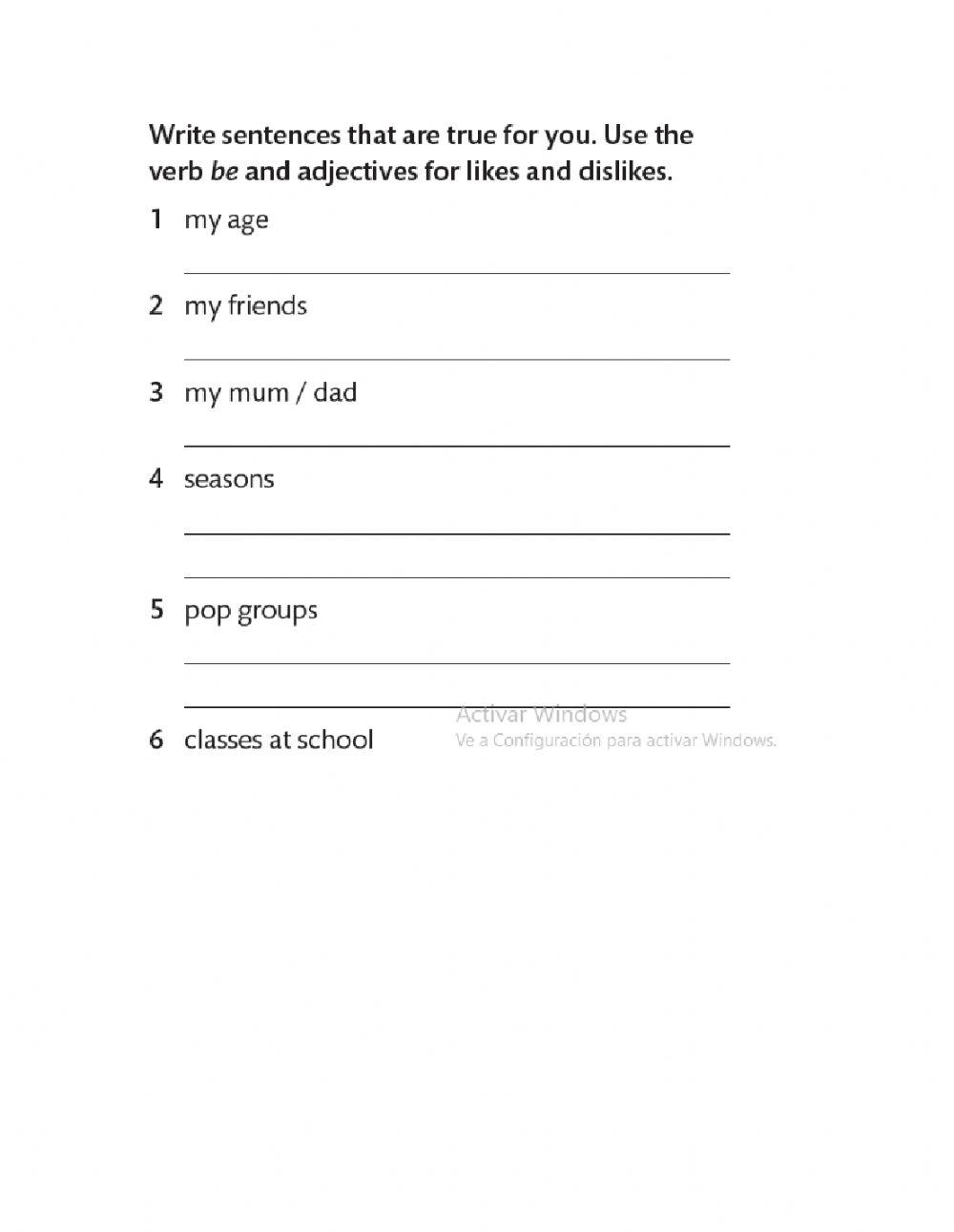 Verb to be and adjectives activity | Live Worksheets