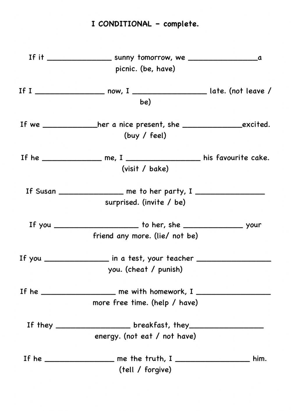 conditional 6 | Free Interactive Worksheets | 6226708