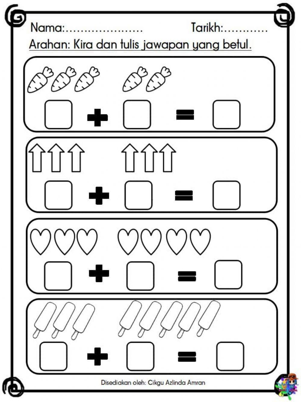Operasi Tambah | Free Interactive Worksheets | 495094