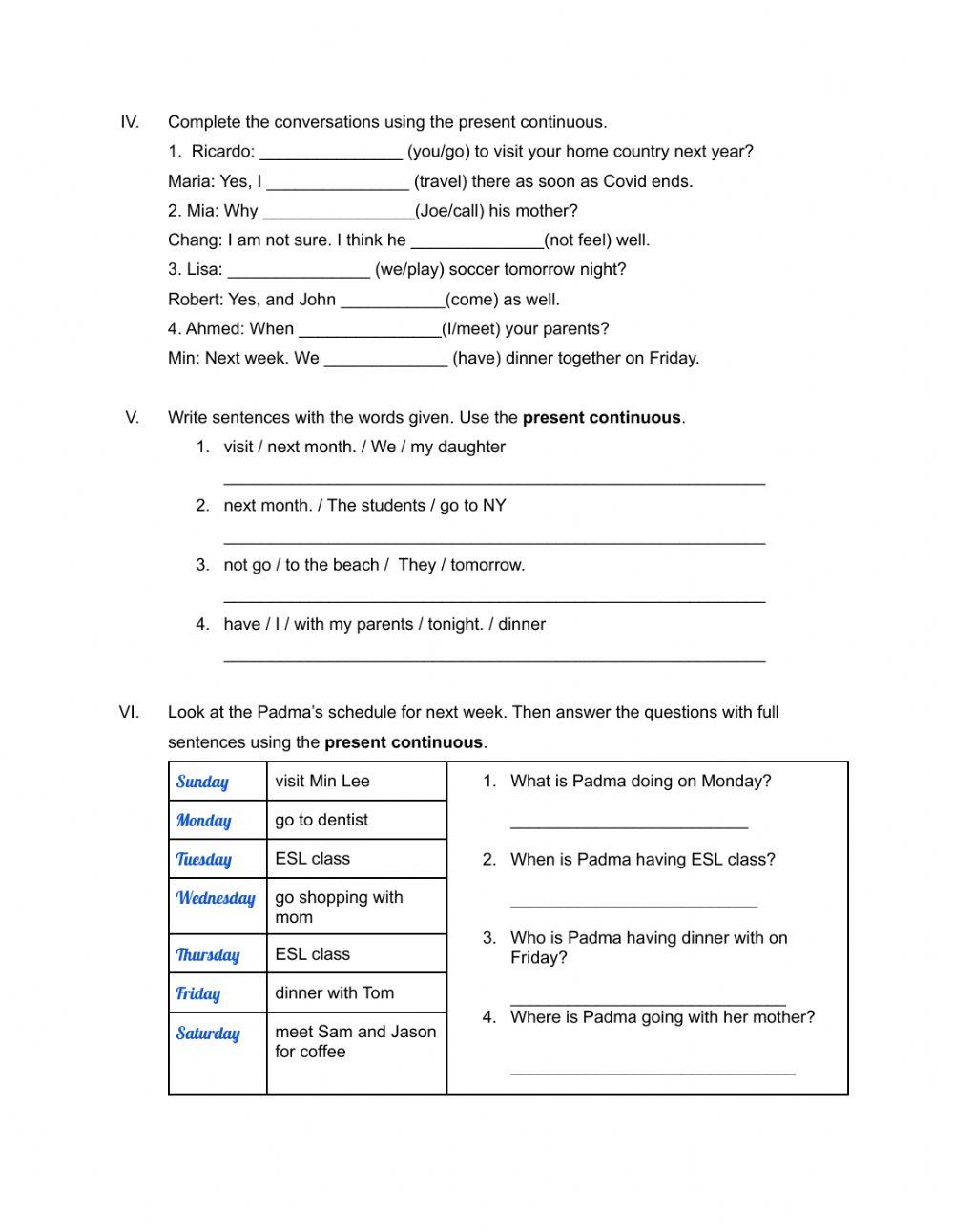 Low Intermediate Module 2 Assessment worksheet | Live Worksheets