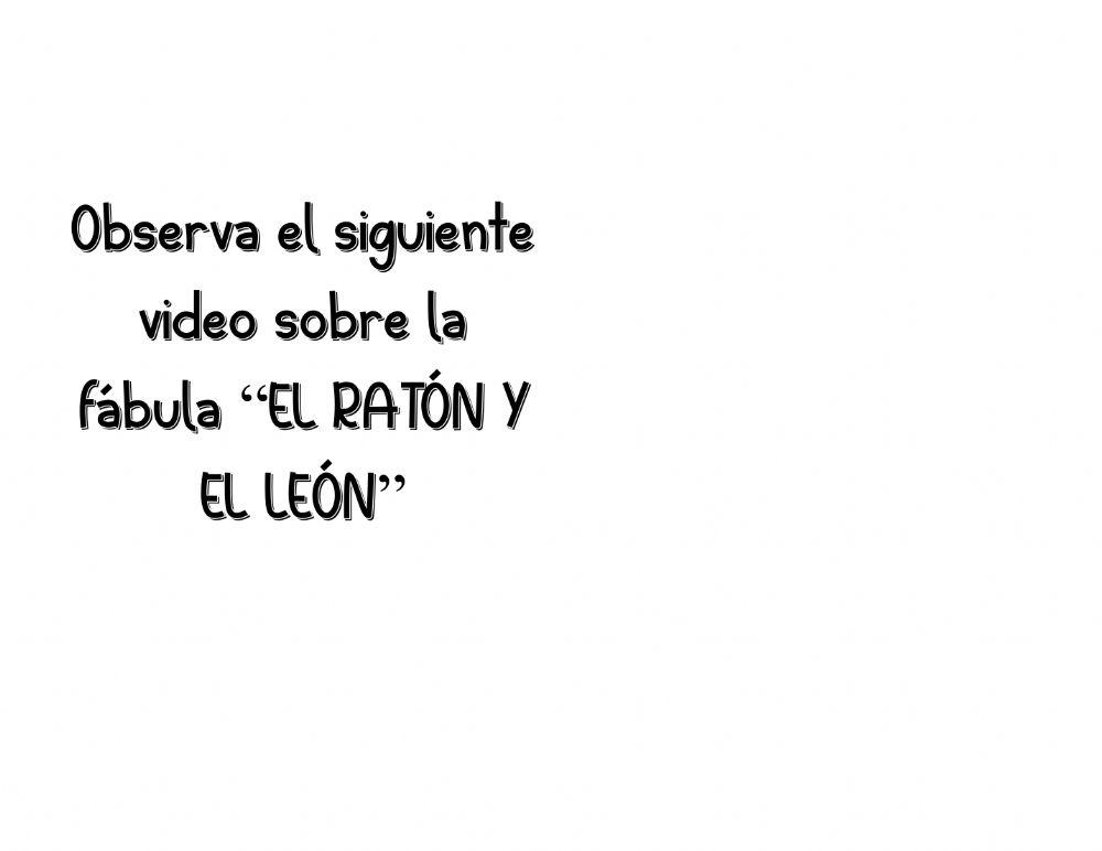 Fabula -El ratón y el león- worksheet | Live Worksheets