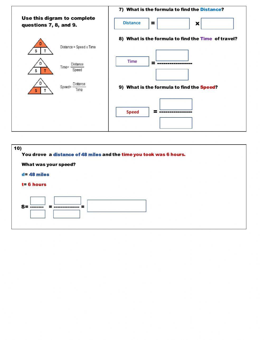 Speed Graphs | Free Interactive Worksheets | 495290