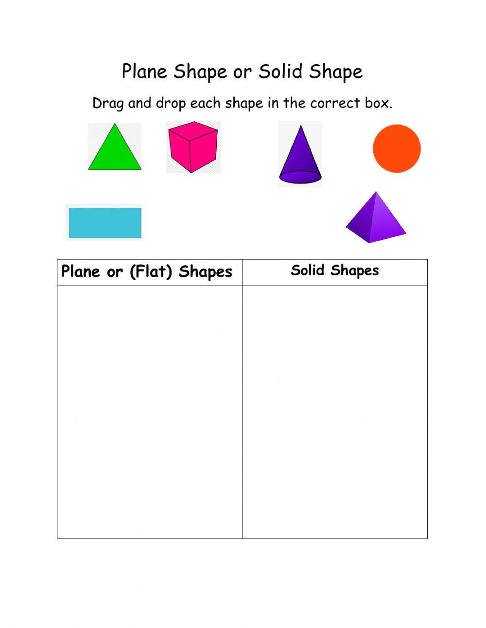 Plane or Solid … | Free Interactive Worksheets | 6227768