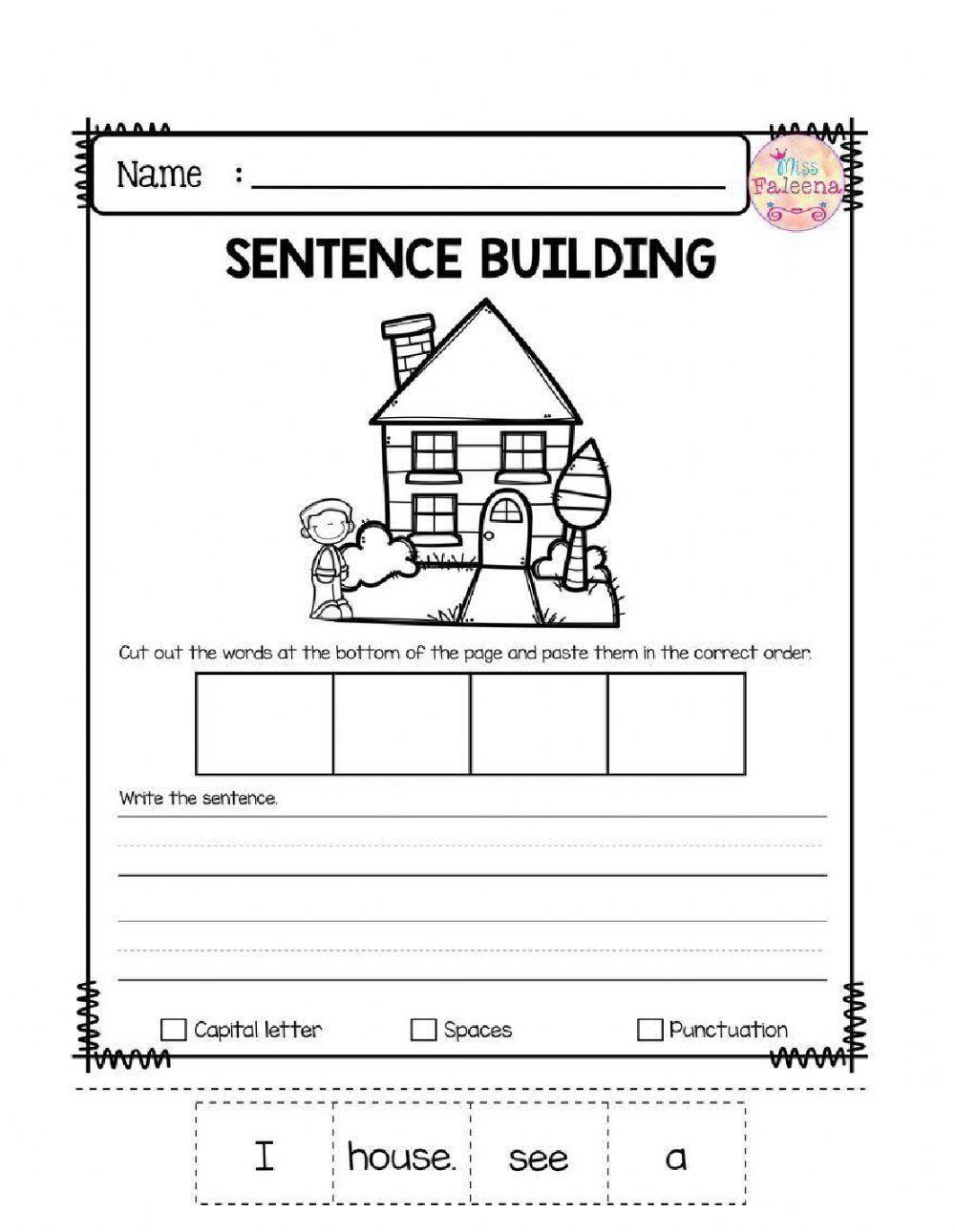 Sentences exercise for Grade 1 | Live Worksheets