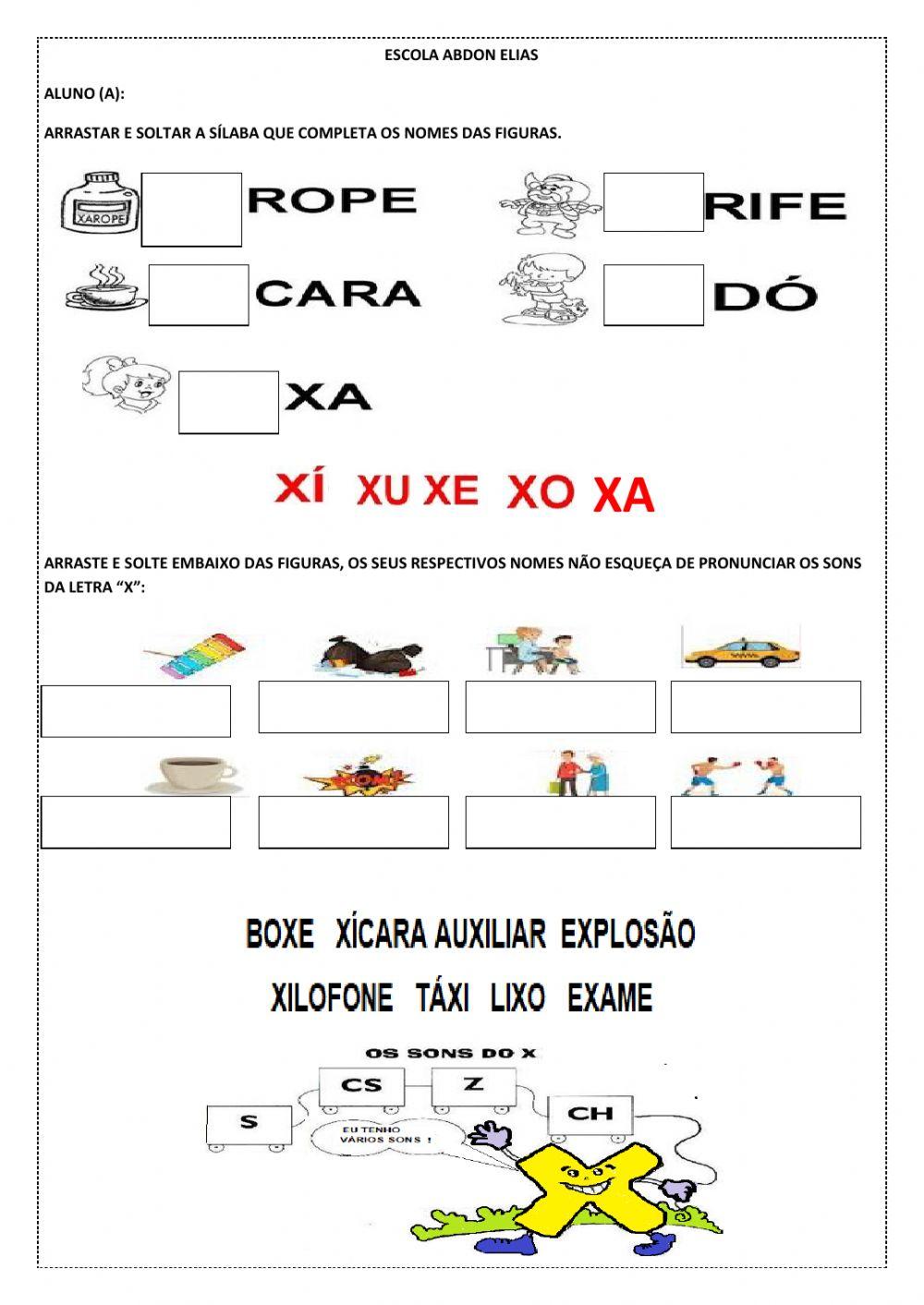 Sons do -x- worksheet | Live Worksheets