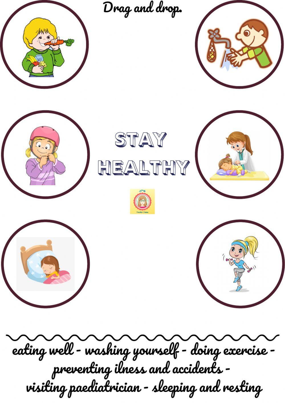 Stay healthy exercise | Live Worksheets