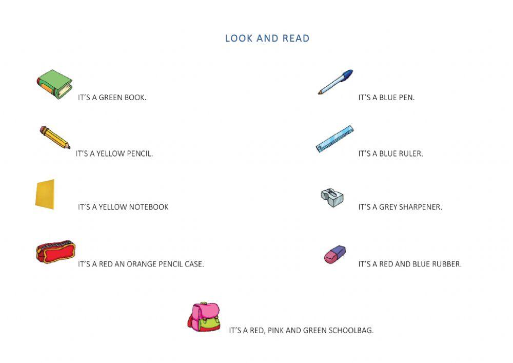 School objects online exercise for Grade 2 | Live Worksheets