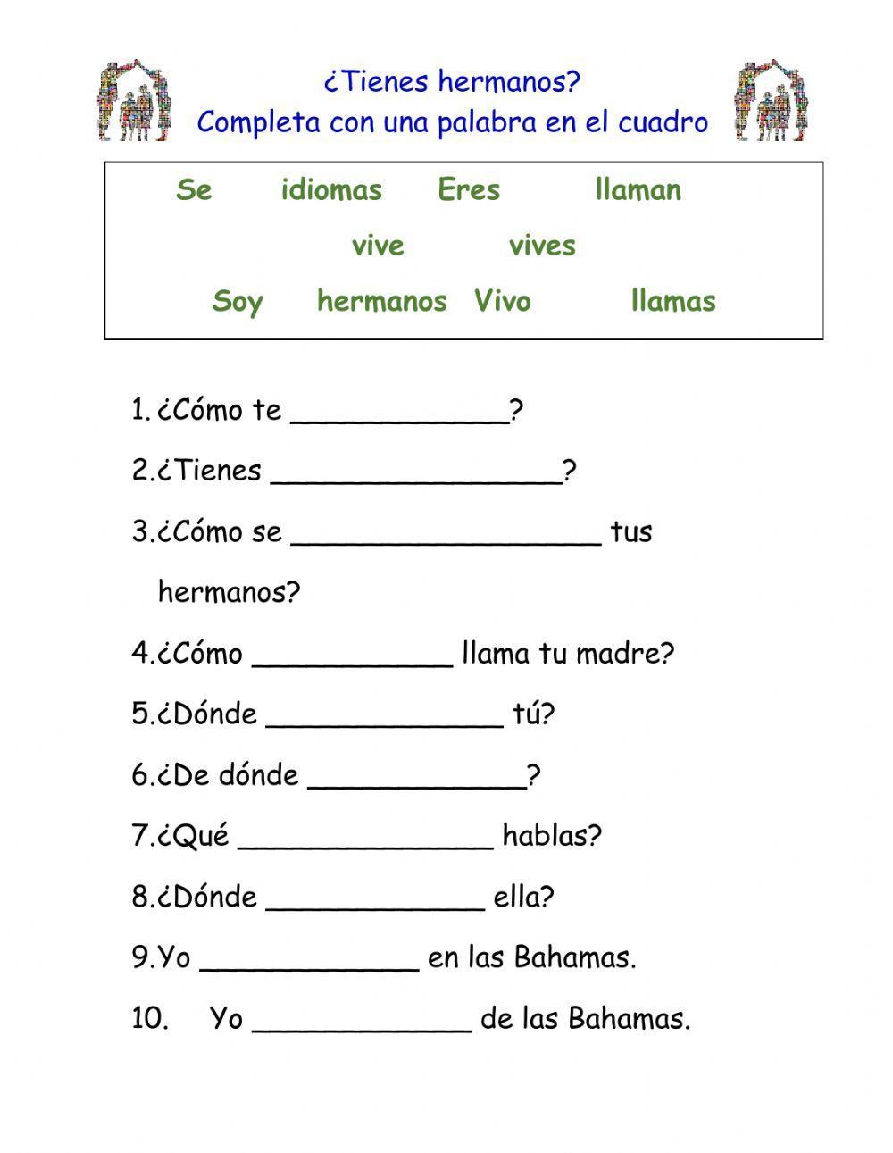 Listos 1 - Module 2 Review worksheet | Live Worksheets