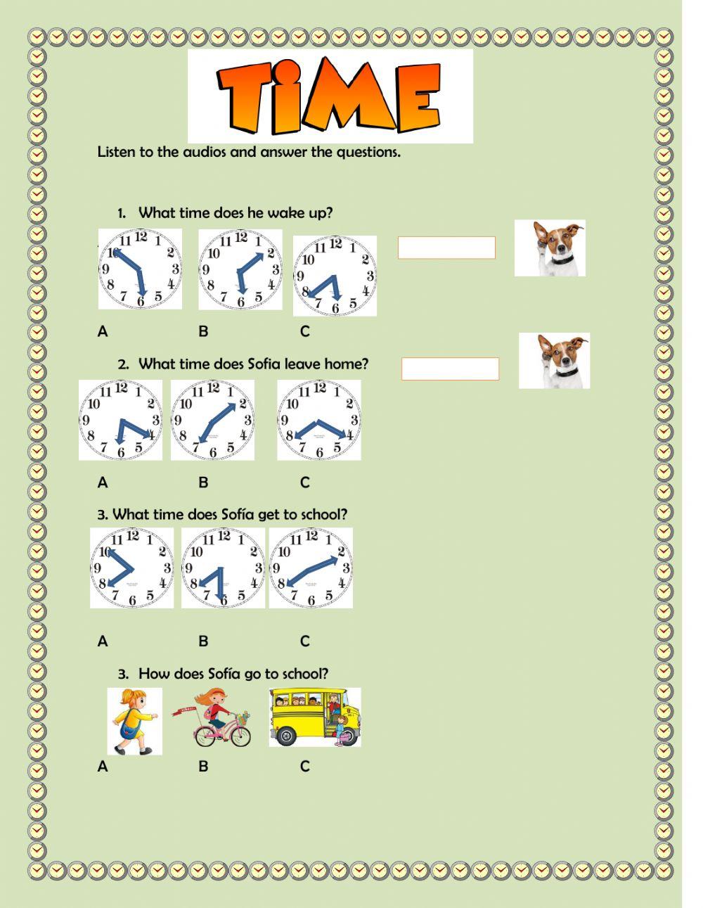LISTENING TIME online exercise for | Live Worksheets