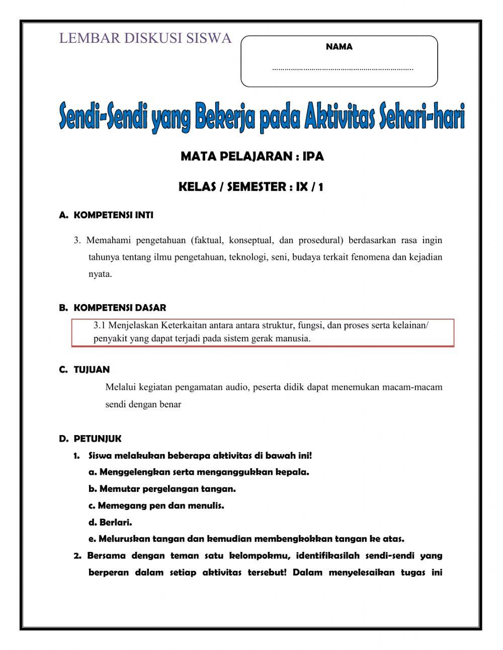 Lds sendi worksheet | Live Worksheets