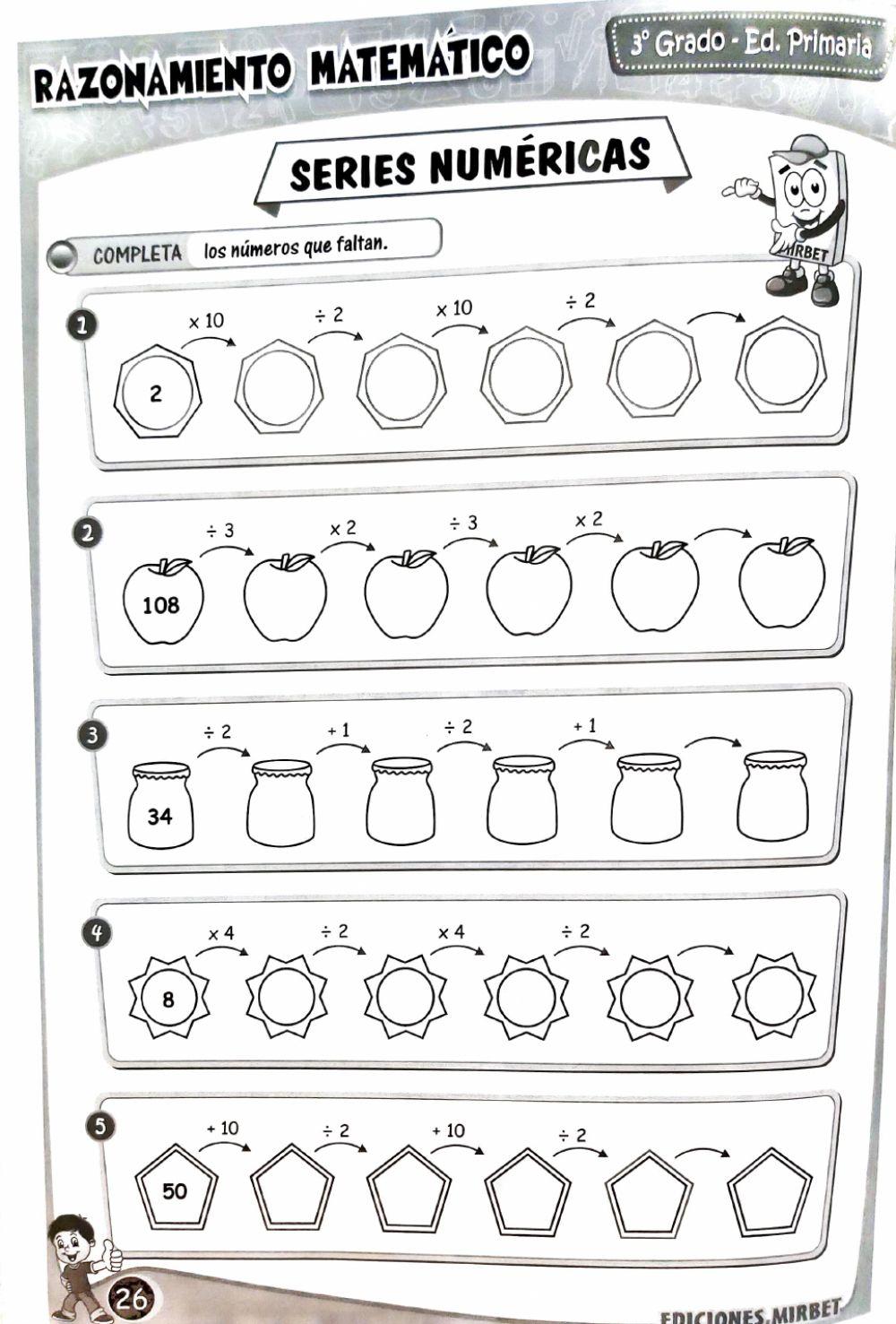 Razonamiento matematico online exercise | Live Worksheets