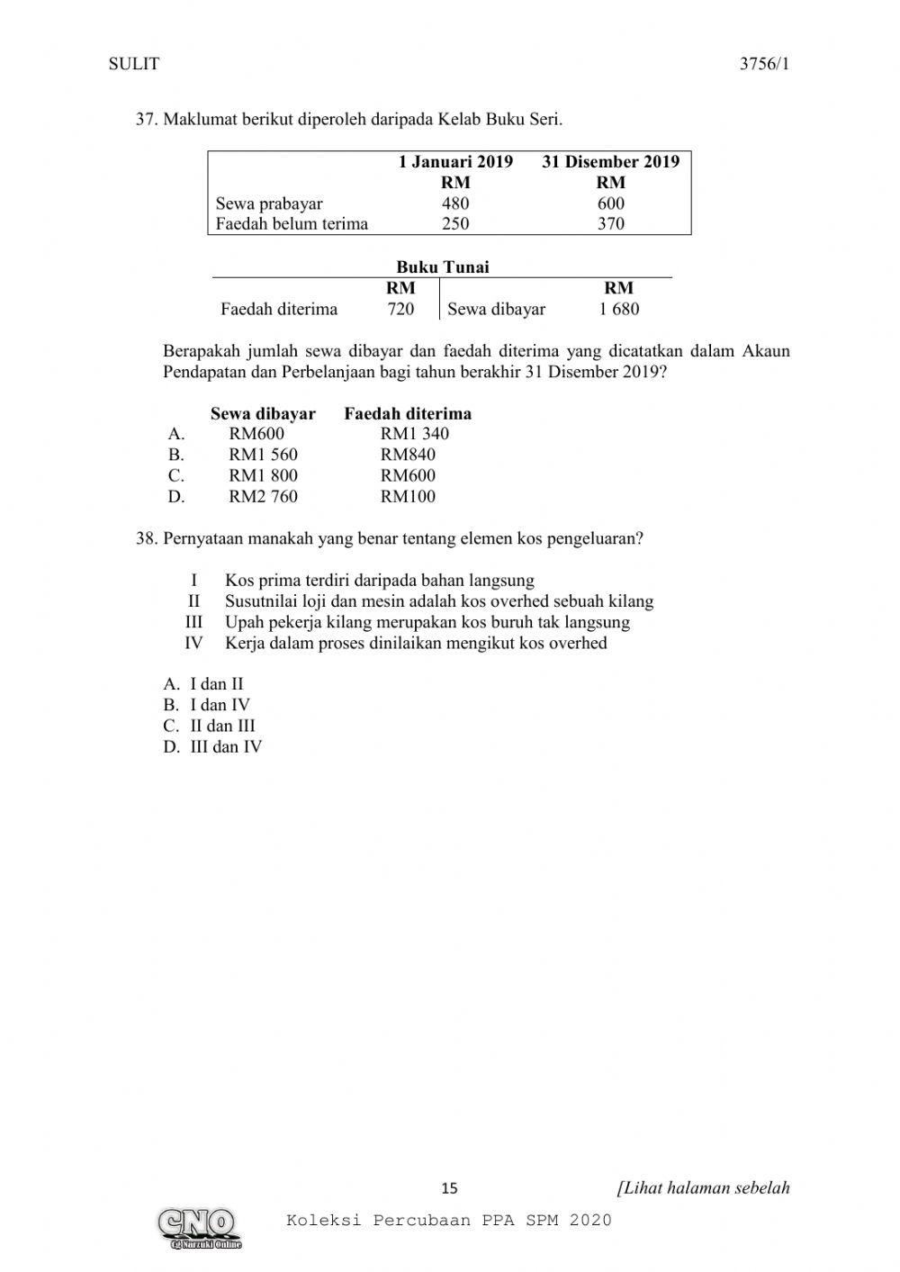 3756-1 TRIAL SPM 2020 - MUAR (Siri 4) online exercise for | Live Worksheets