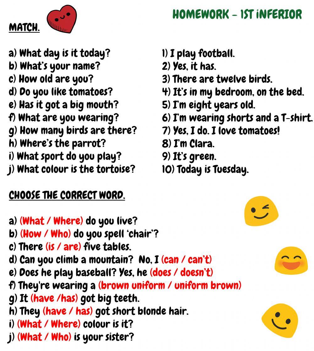 1st Form activities (1) worksheet | Live Worksheets