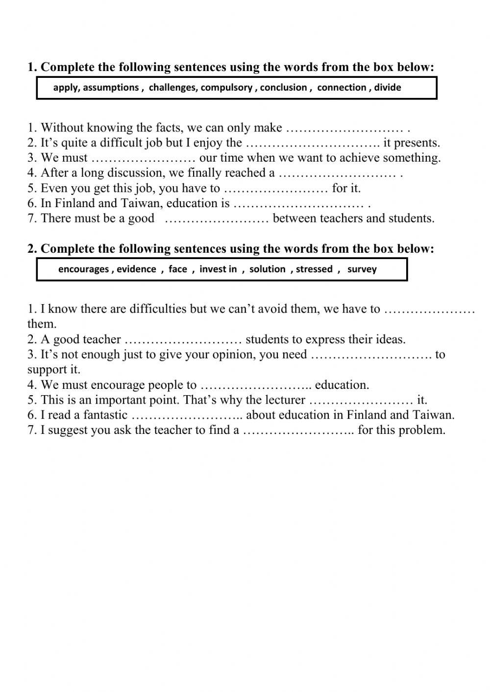Unit 2 lesson 2 interactive worksheet | Live Worksheets